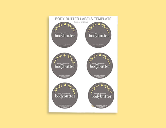 Body Butter Labels - Eco Custom Packaging - Free Shipping - Bulk Quantity