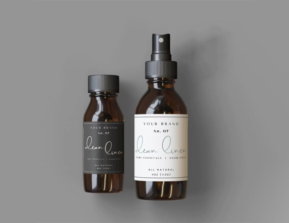 Spray Bottle Labels - Eco Custom Packaging - Free Shipping - Bulk Quantity