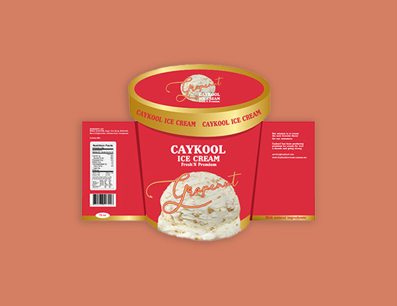 Ice Cream Labels - Eco Custom Packaging - Free Shipping - Bulk Quantity